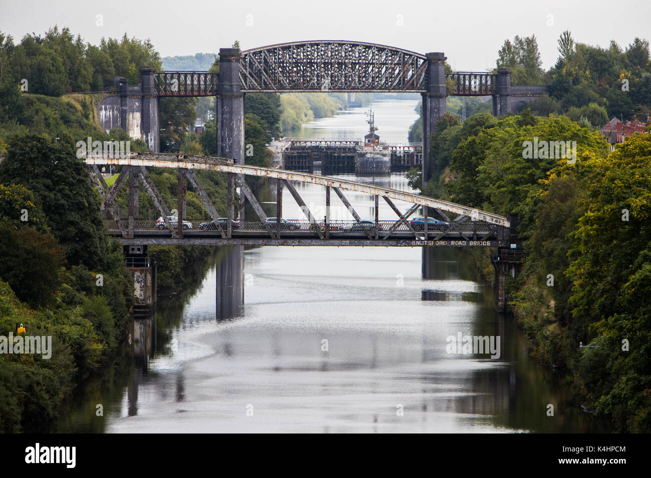 Cantilever Bridge, Warrington, UK Stock Photo - Alamy