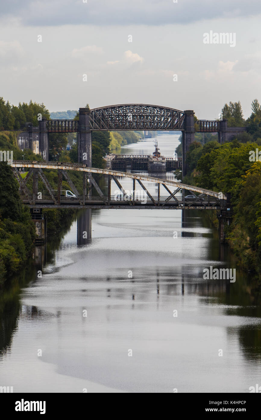 Cantilever Bridge, Warrington, UK Stock Photo - Alamy