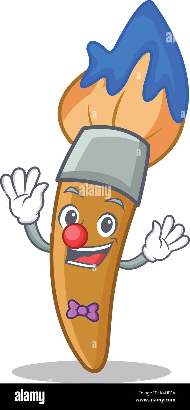 Clown paint brush character cartoon Stock Vector Image & Art - Alamy