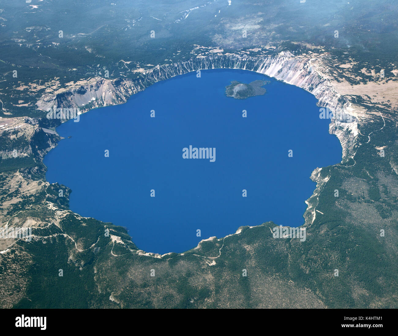 Crater lake national park oregon aerial hi-res stock photography and ...