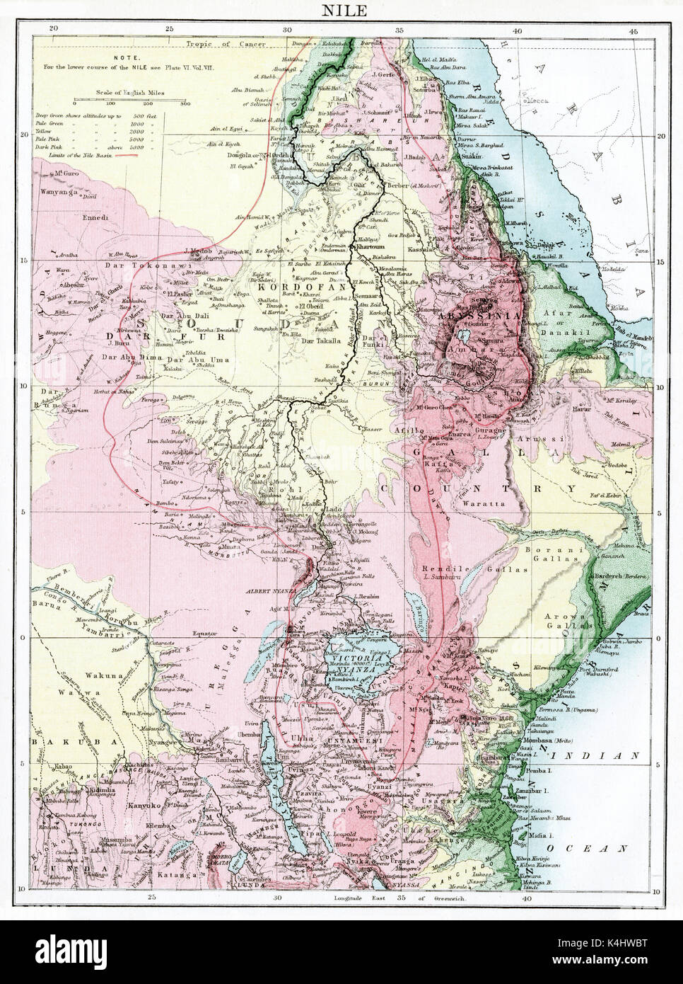 South sudan map nile hi-res stock photography and images - Alamy
