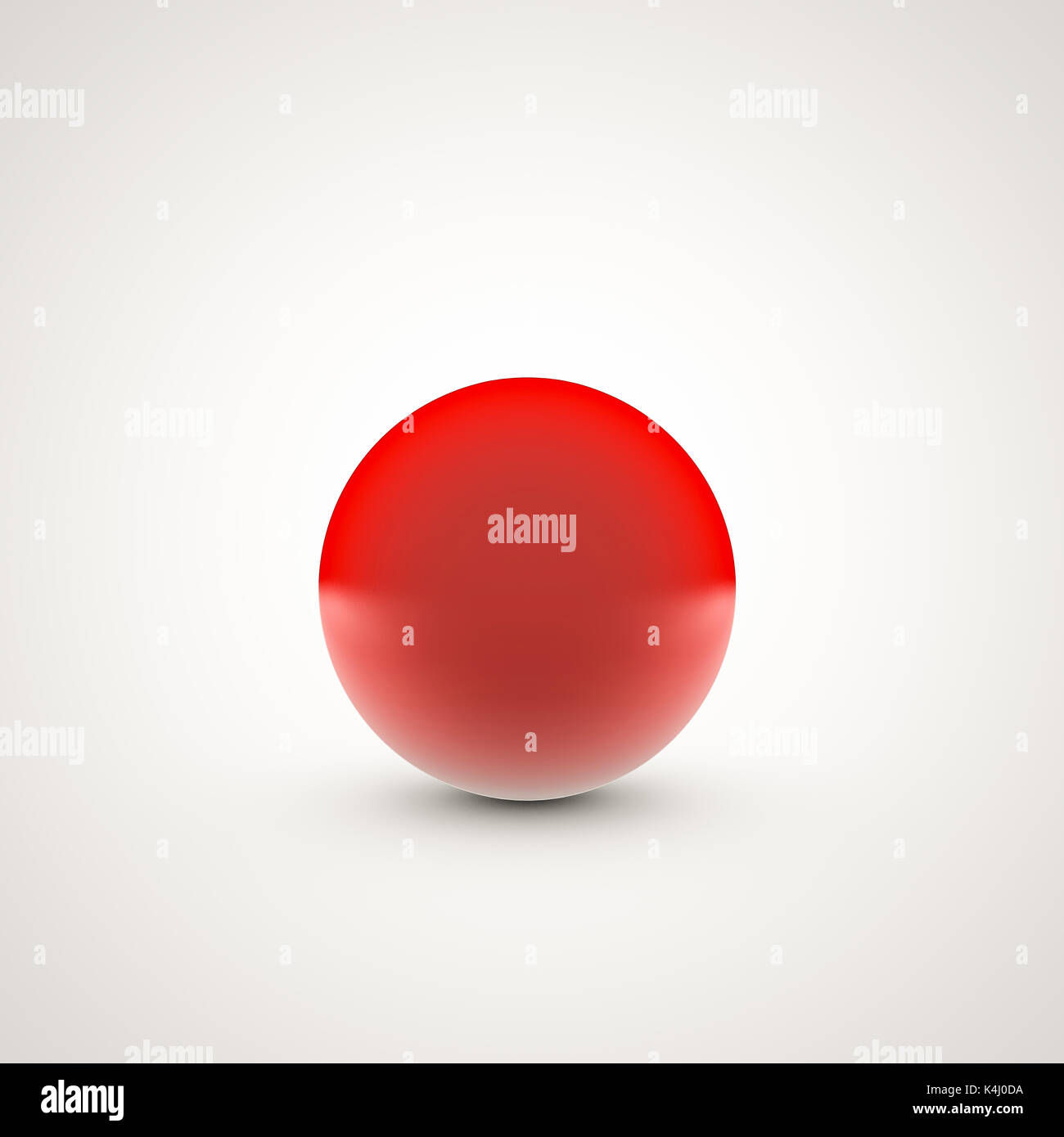 3d illustration of a red sphere isolated on white background Stock ...