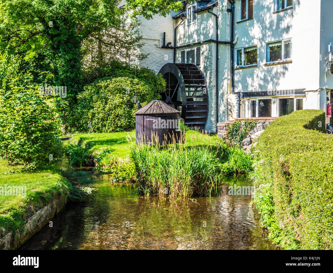 A small mill stream and mill wheel in Exmoor, Somerset Stock Photo - Alamy