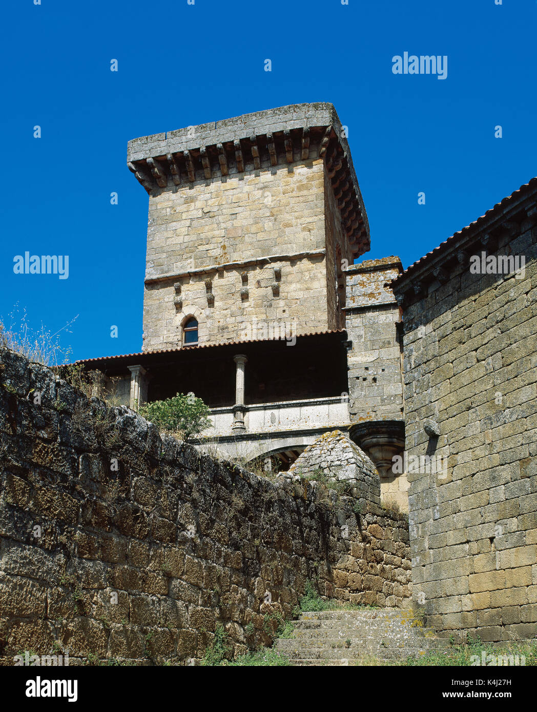 Spain. Castle of Monterrey. Palace-fortress built between 12th-15th ...