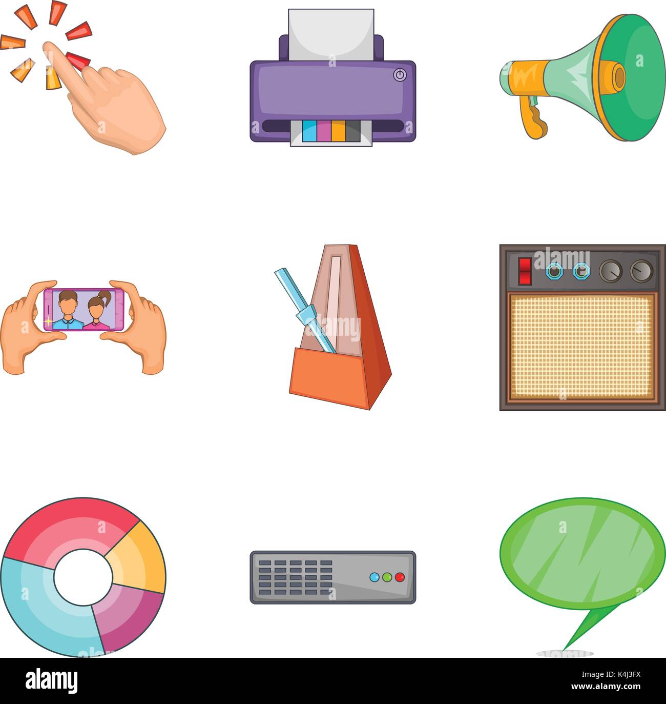 Notification icons set, cartoon style Stock Vector Image & Art - Alamy