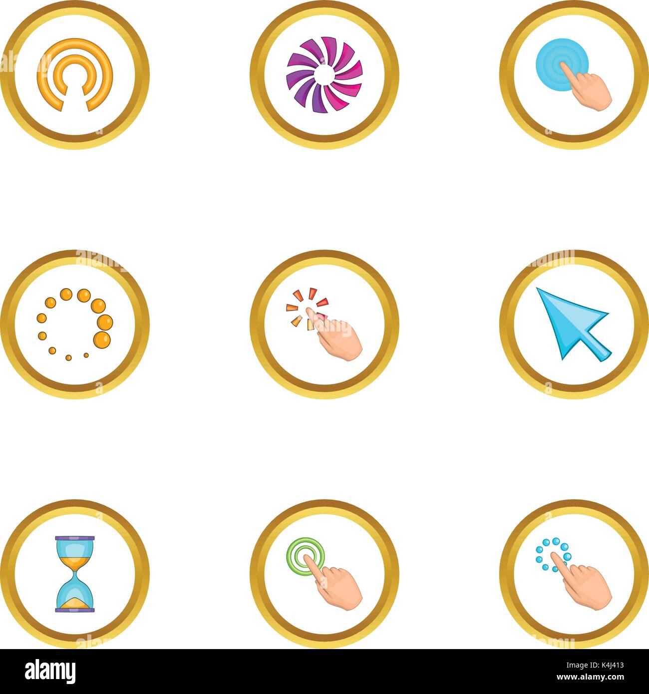 Cursor icons set, cartoon style Stock Vector Image & Art - Alamy