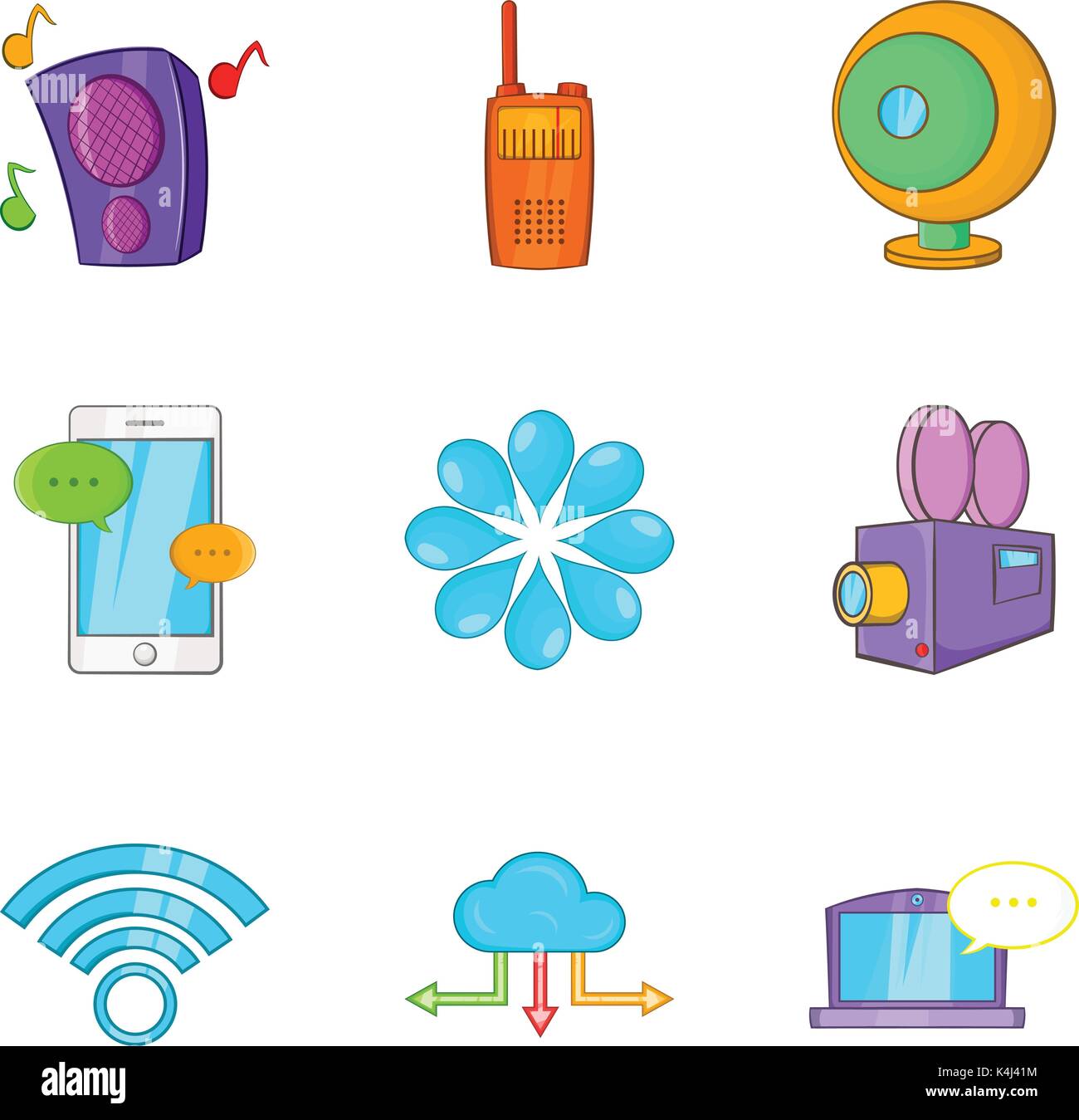 Cinema app icons set, cartoon style Stock Vector Image & Art - Alamy