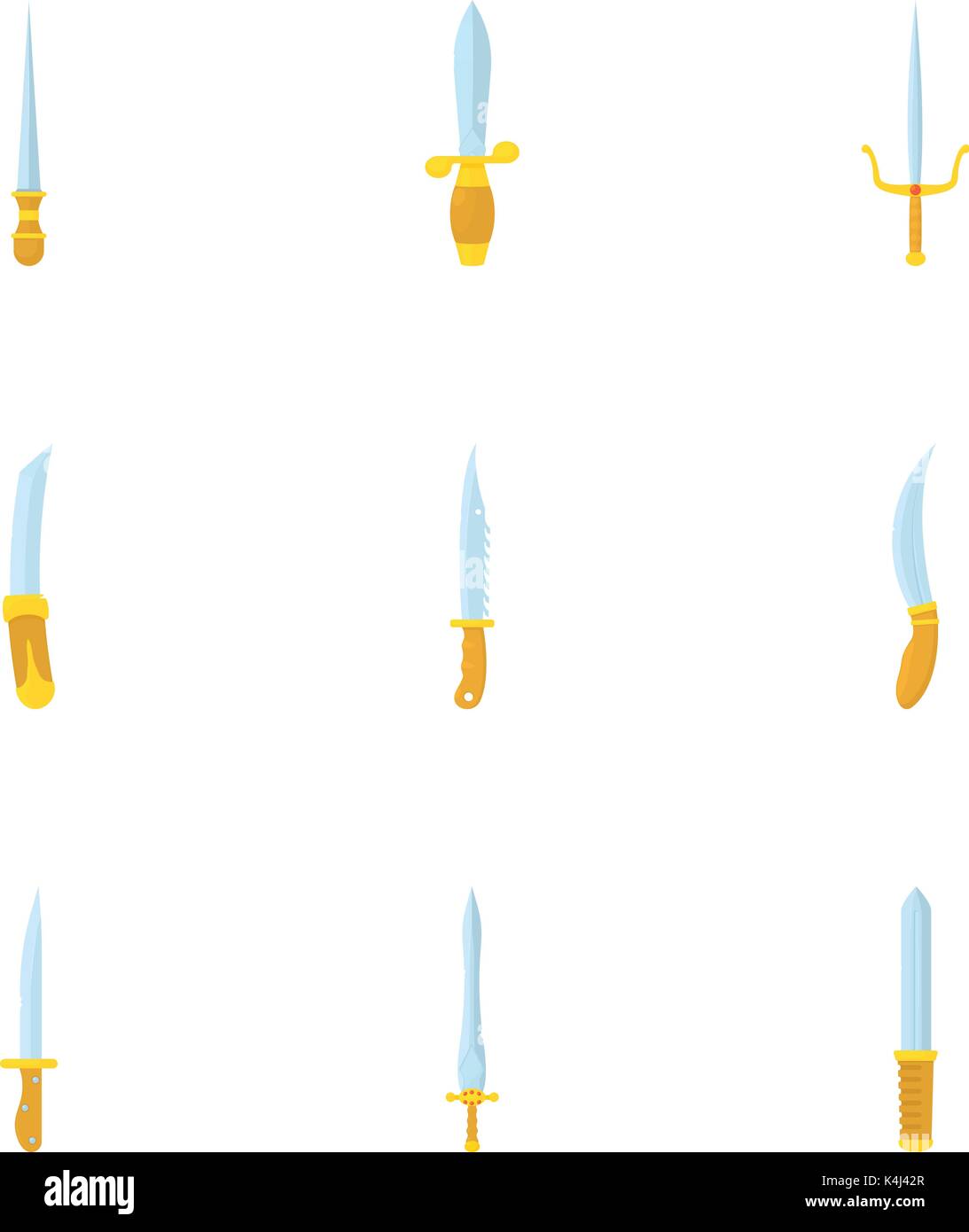 Sword icons set, cartoon style Stock Vector Image & Art - Alamy