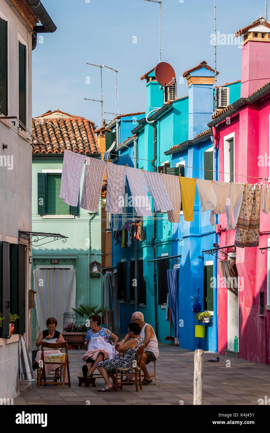 Lace making on Burano island in Venie ,Italy Stock Photo - Alamy
