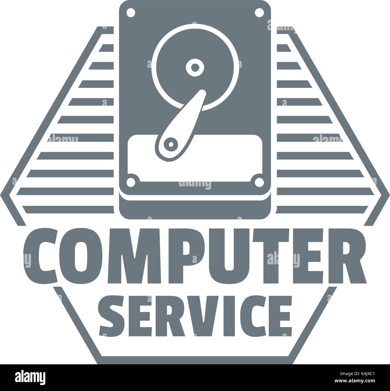 Computer service logo, simple style Stock Vector Image & Art - Alamy