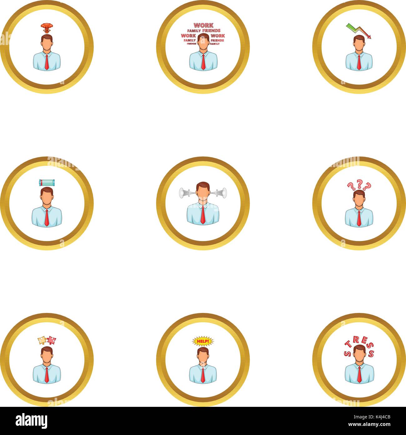 Businessman working in accounting office Stock Vector Images - Alamy