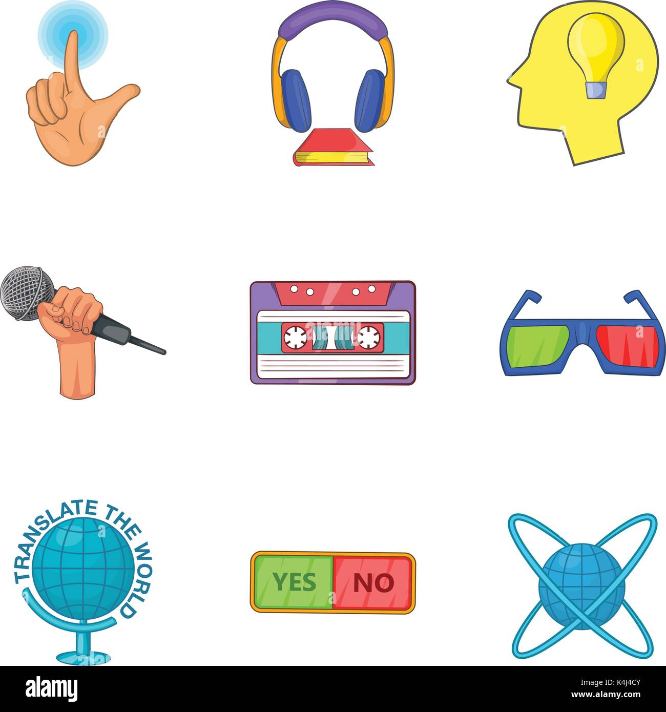 Receiver icons set, cartoon style Stock Vector Image & Art - Alamy