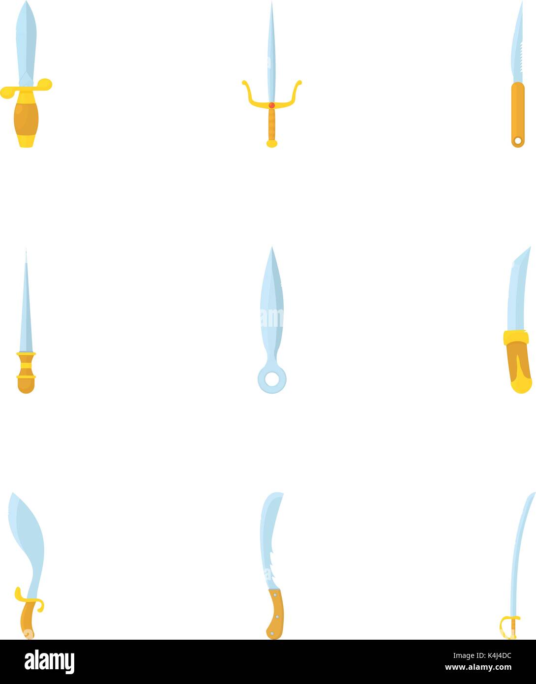 Throwing weapons icons set, cartoon style Stock Vector Image & Art - Alamy