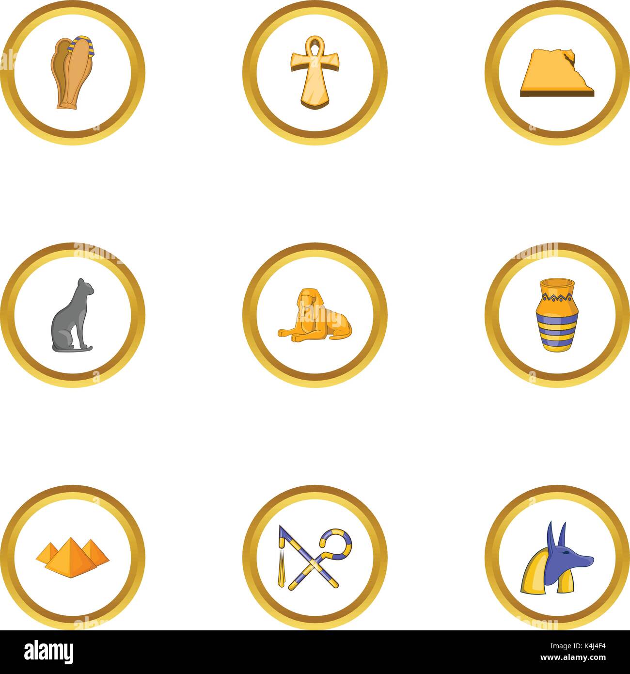 Egypt icons set, cartoon style Stock Vector Image & Art - Alamy