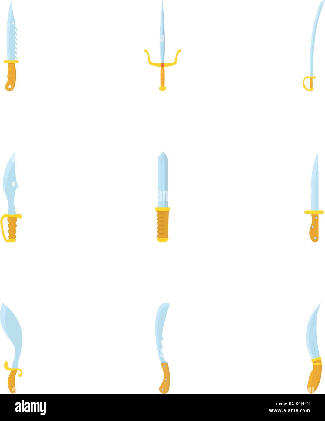 Dagger icons set, cartoon style Stock Vector Image & Art - Alamy