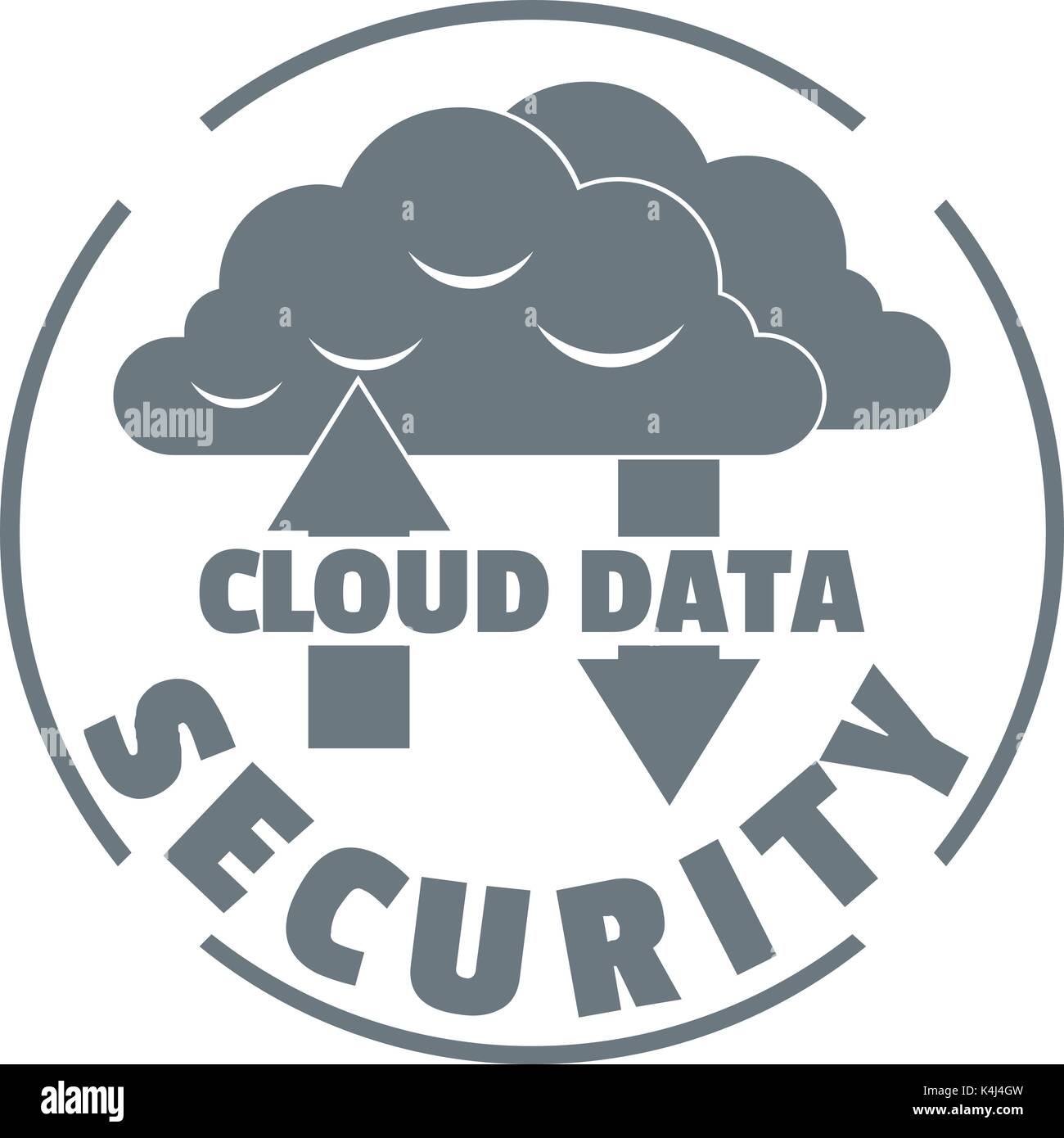 Cloud data security logo, simple style Stock Vector Image & Art - Alamy