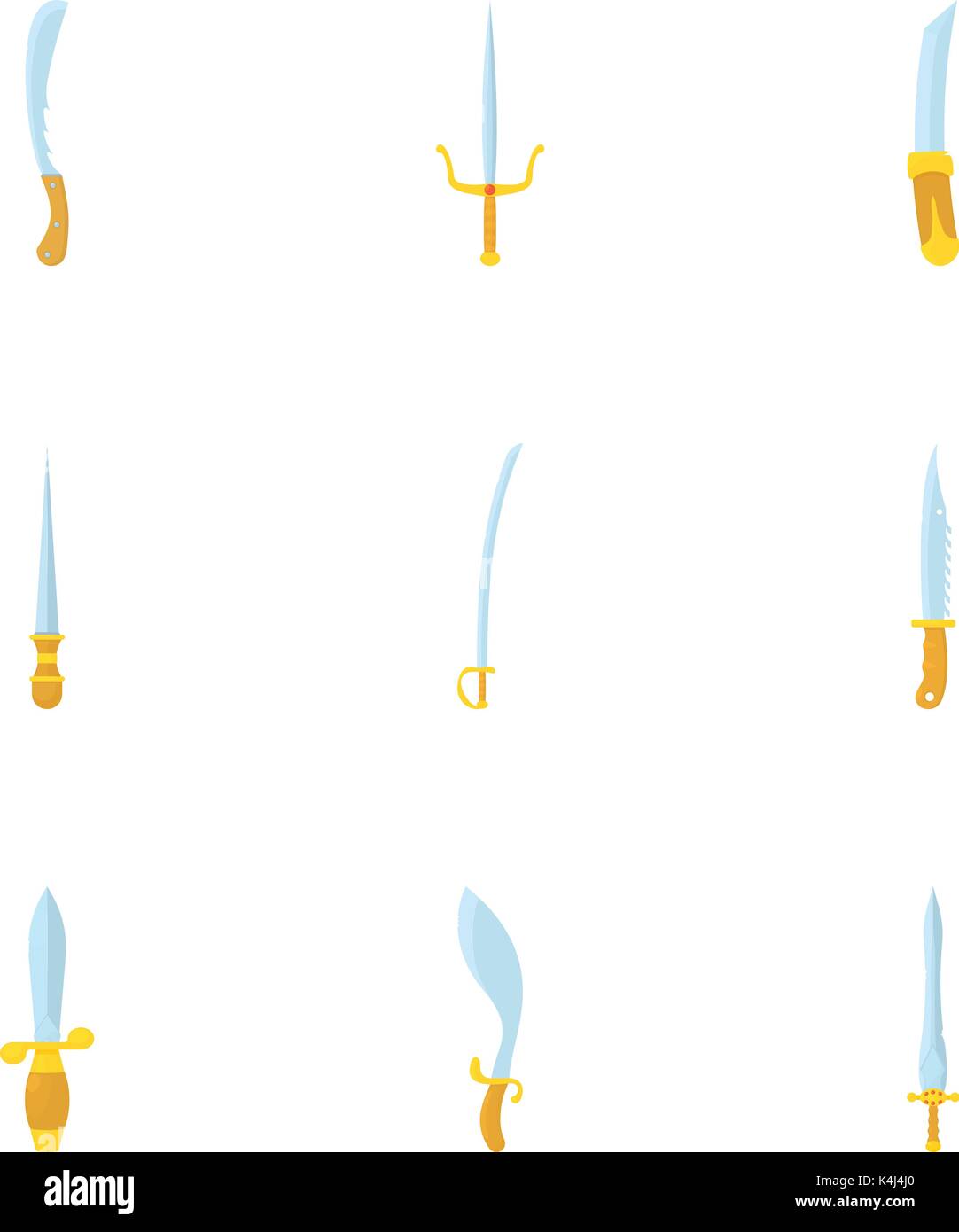 Medieval weapons icons set, cartoon style Stock Vector Image & Art - Alamy