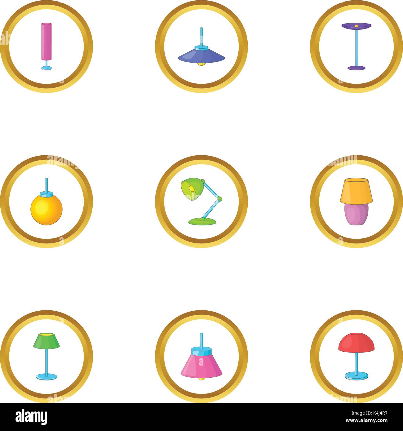 Light icons set, cartoon style Stock Vector Image & Art - Alamy