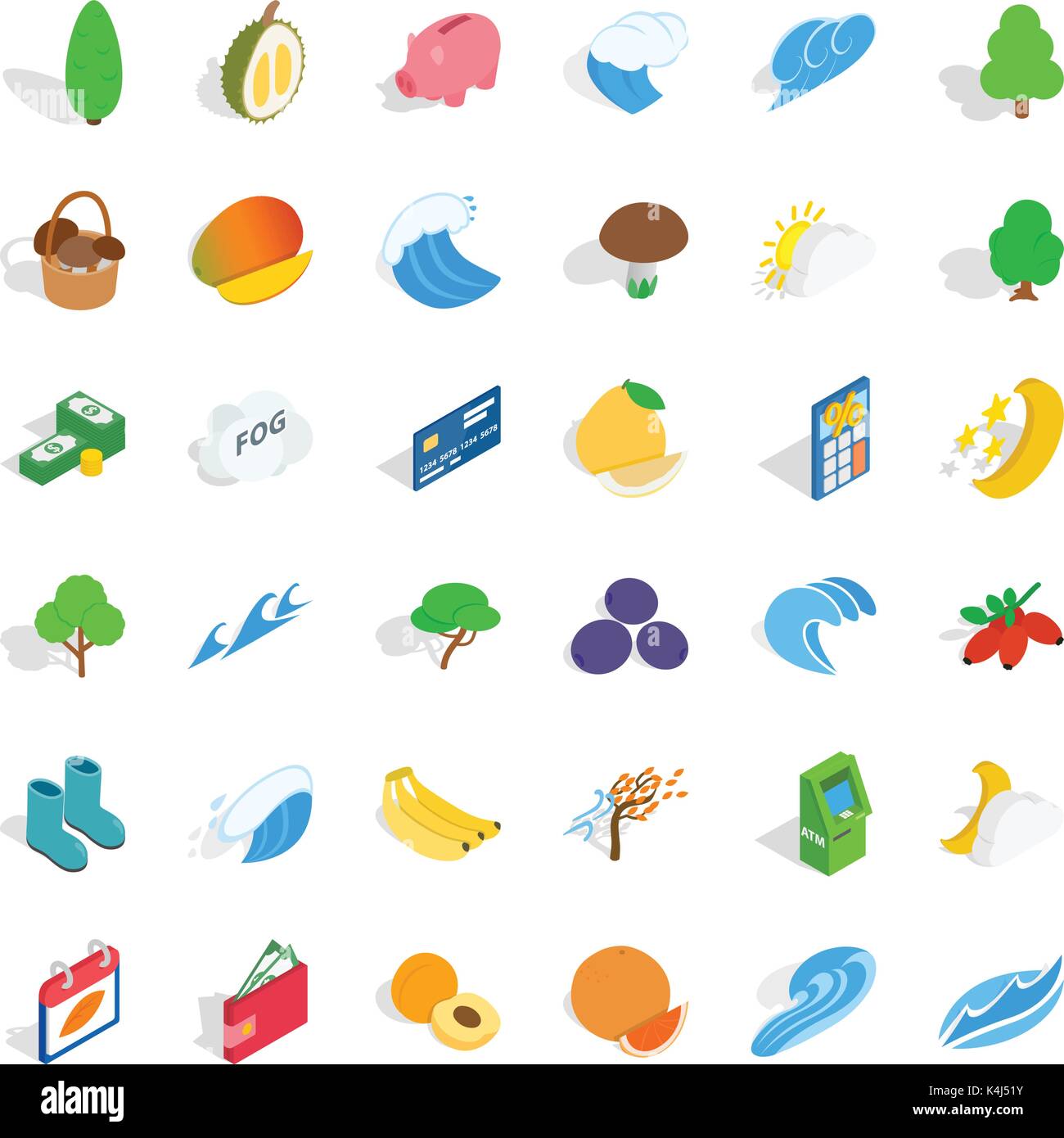 Vital icons set, isometric style Stock Vector Image & Art - Alamy