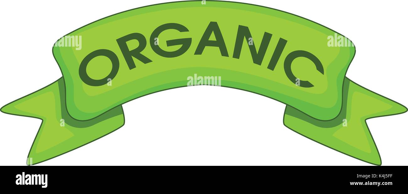 Ribbon organic icon, cartoon style Stock Vector Image & Art - Alamy