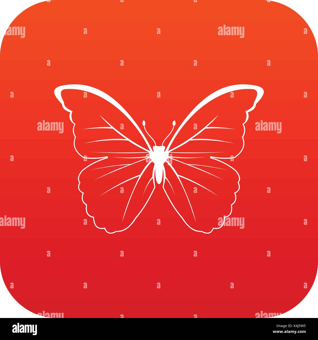 Butterfly icon digital red Stock Vector Image & Art - Alamy