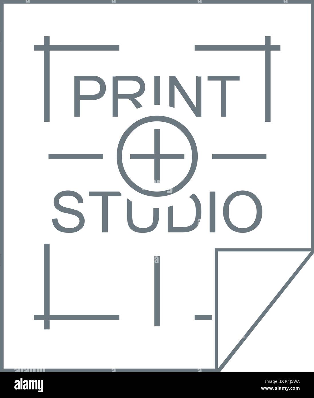 Print studio logo, simple style Stock Vector Image & Art - Alamy