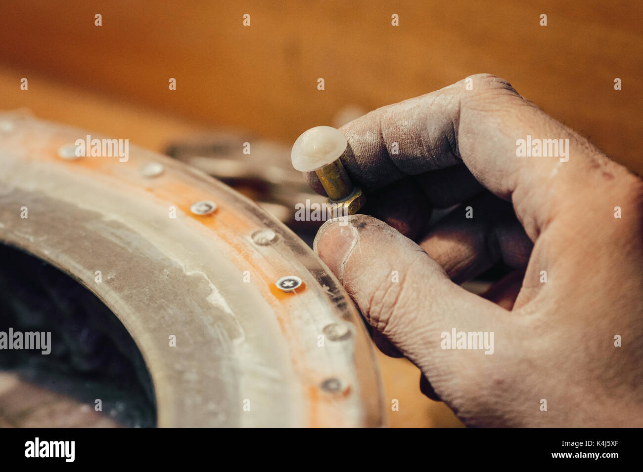 Hand polishing stone hi-res stock photography and images - Alamy