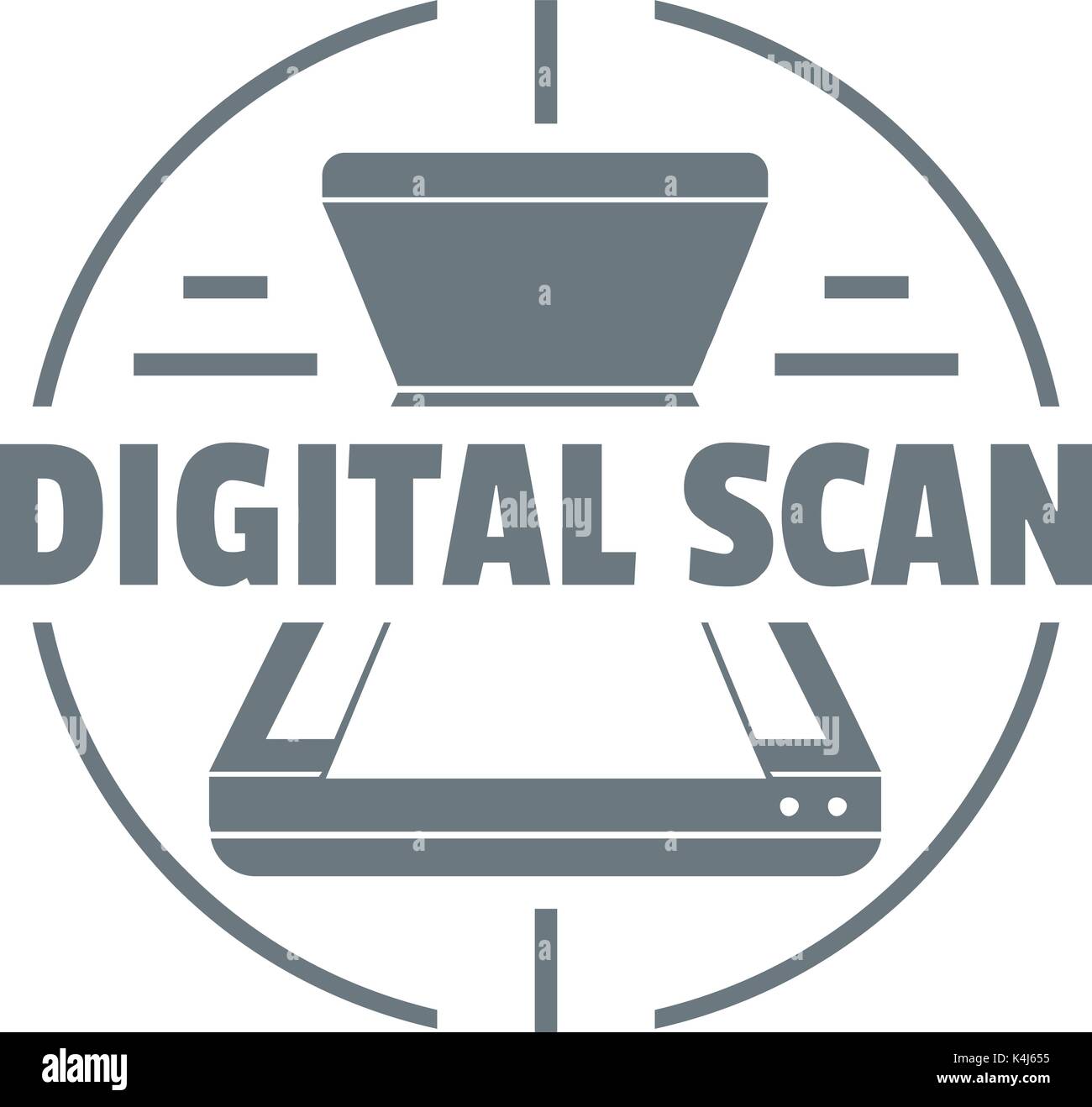 Digital scan logo, simple style Stock Vector Image & Art - Alamy