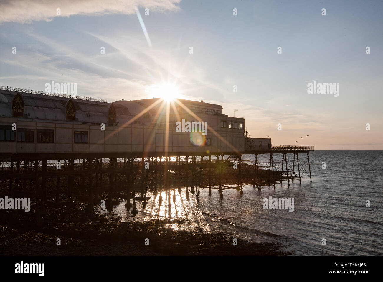 Royal Pier,sunset,Aberystwyth,popular,Welsh,University,town,and,coastal ...