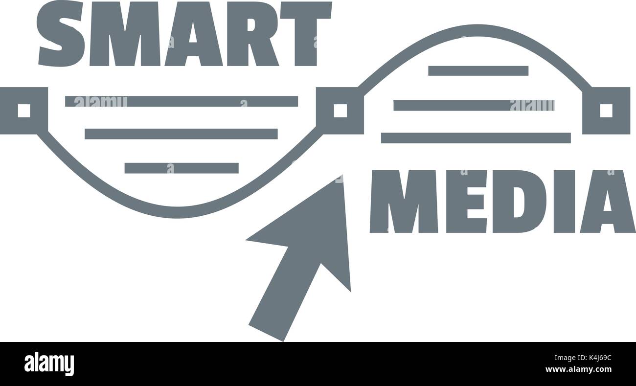 Smart media logo, simple style Stock Vector Image & Art - Alamy