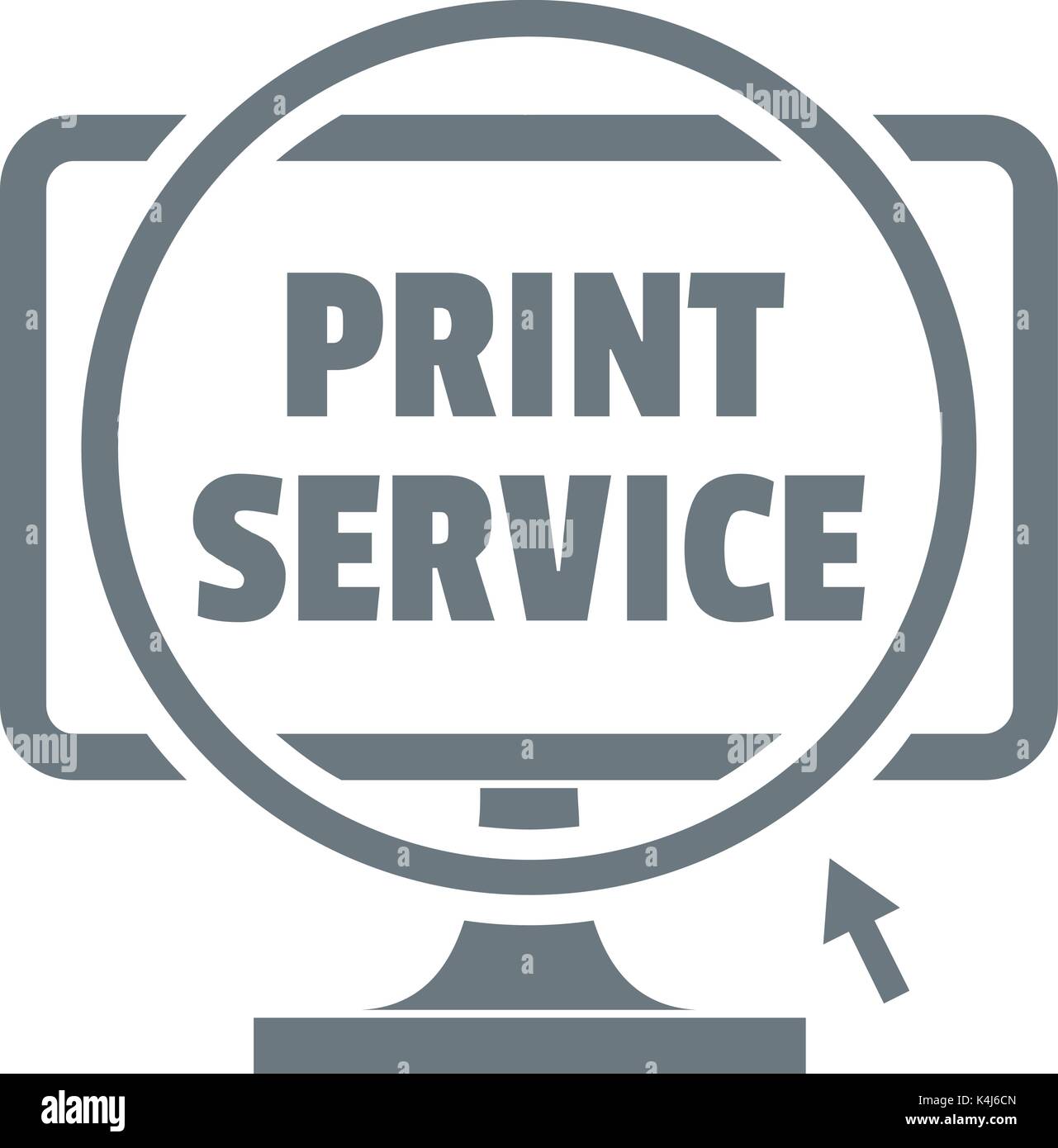 Print service logo, simple style Stock Vector Image & Art - Alamy
