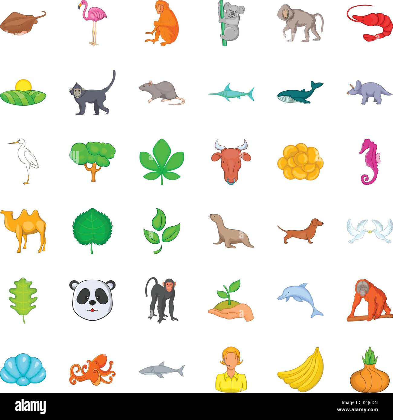 Live icons set, cartoon style Stock Vector Image & Art - Alamy