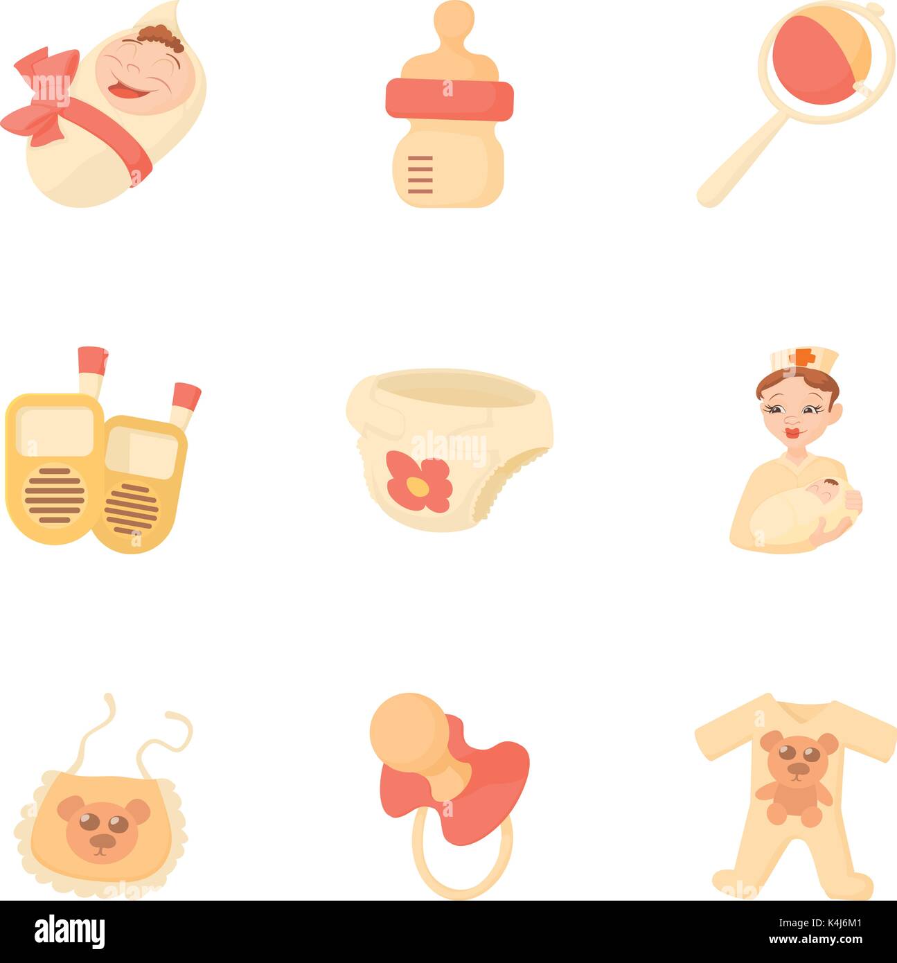Baby born icons set, cartoon style Stock Vector Image & Art - Alamy