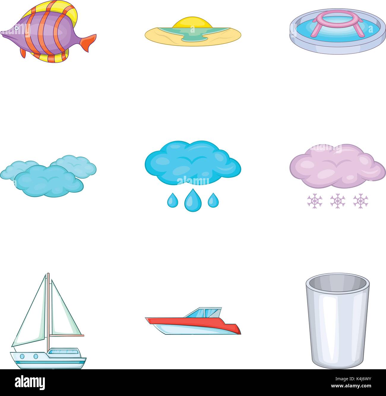 Fluid icons set, cartoon style Stock Vector Image & Art - Alamy