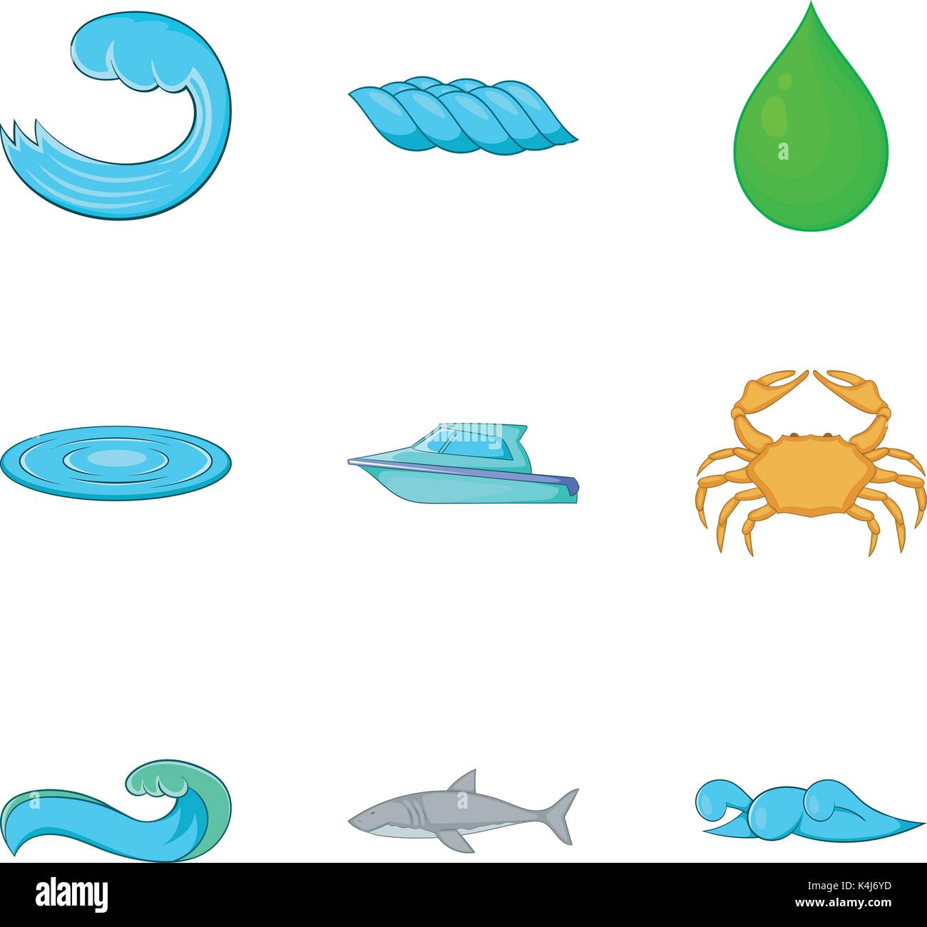 Liquid icons set, cartoon style Stock Vector Image & Art - Alamy