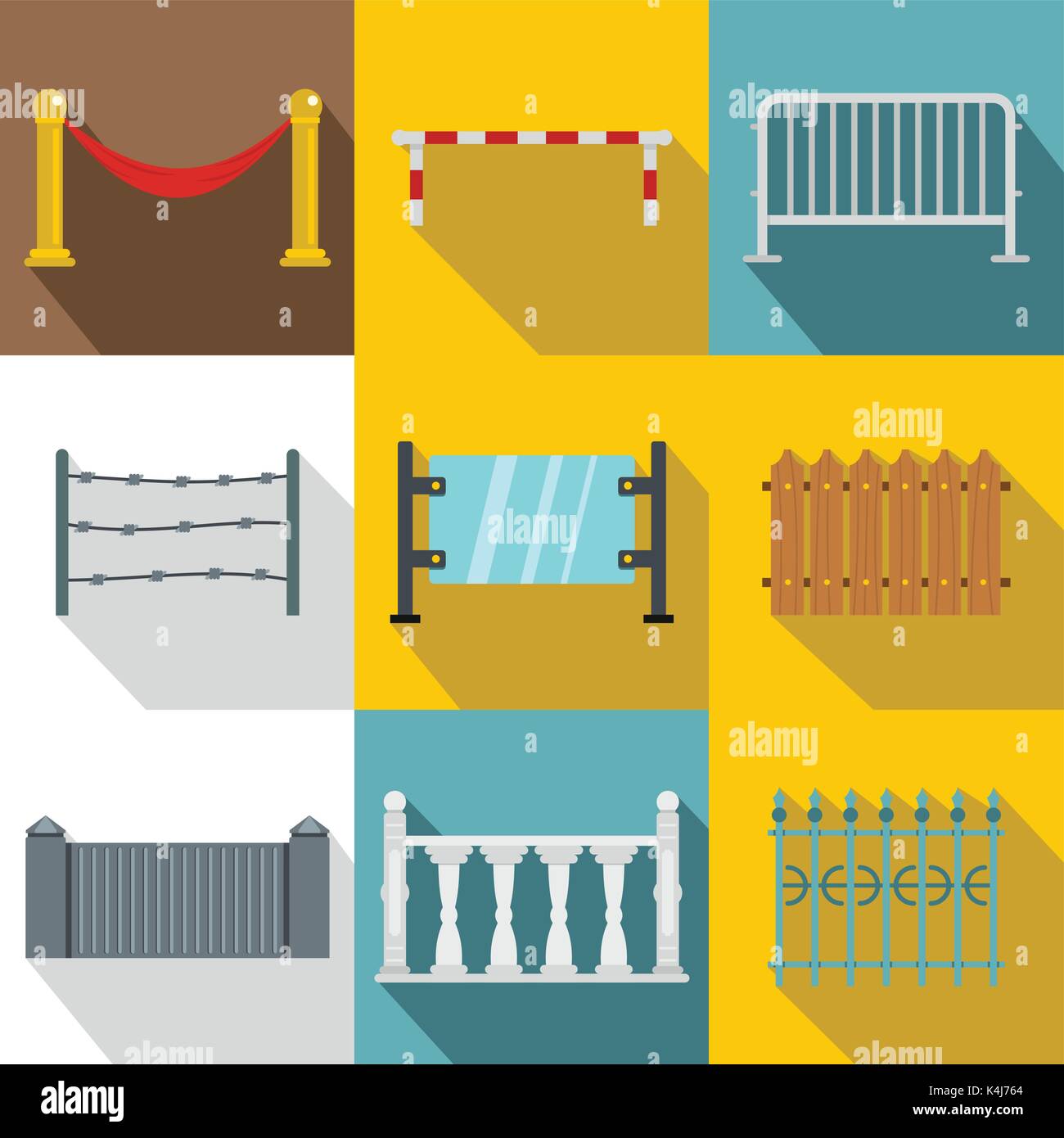 Pole fences Stock Vector Images - Alamy