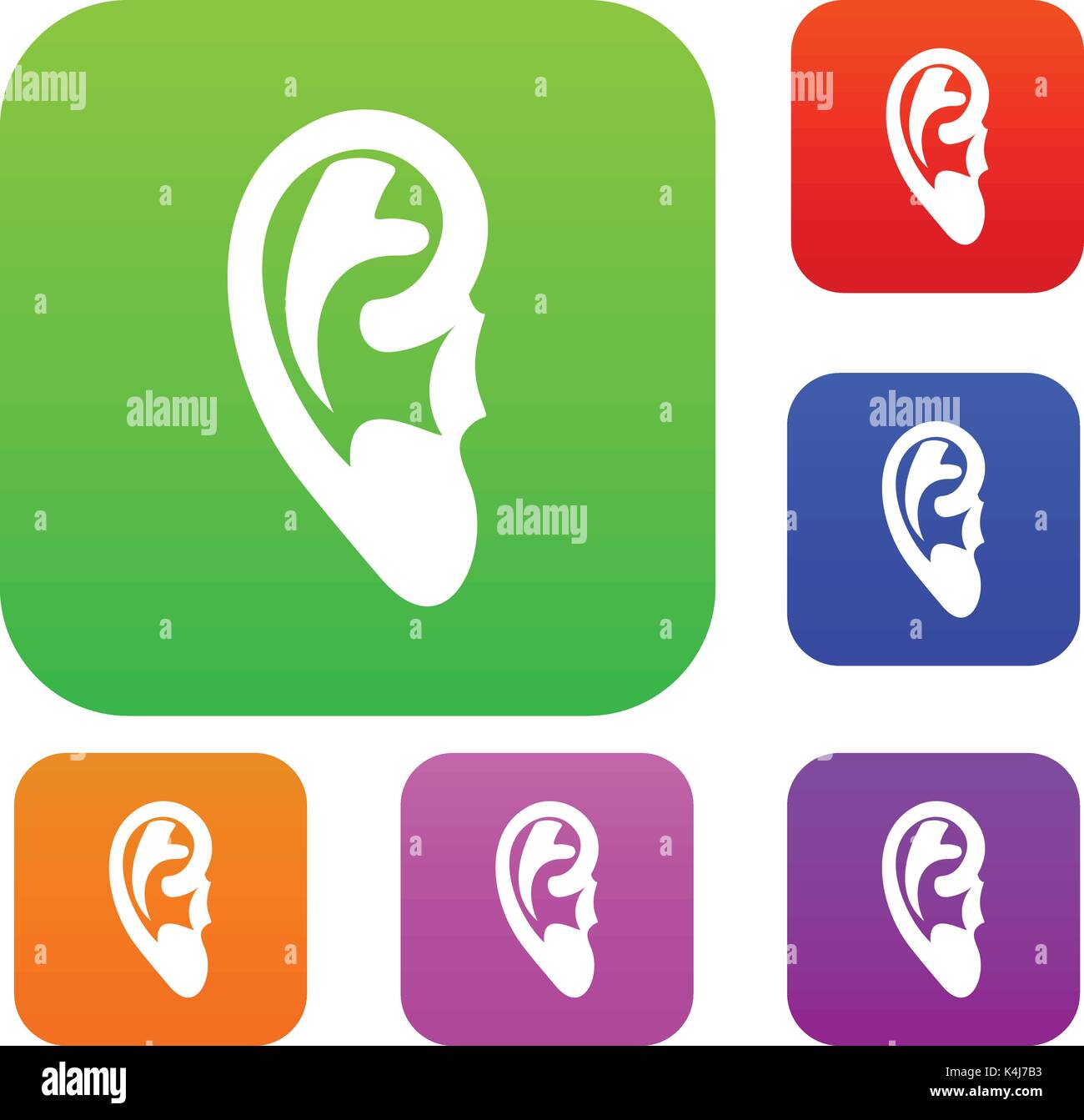 Ear set collection Stock Vector Image & Art - Alamy