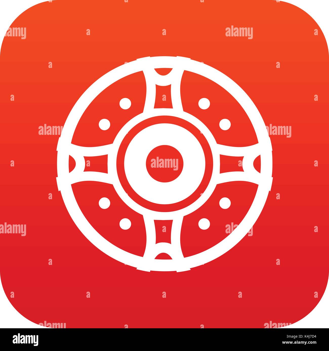 Shield icon digital red Stock Vector Image & Art - Alamy