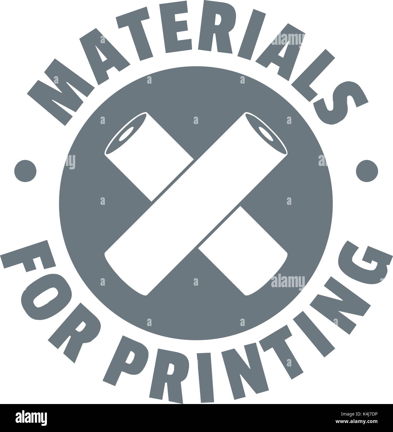 Materials for printing logo, simple style Stock Vector Image & Art - Alamy