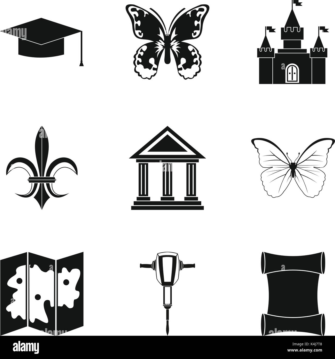 Antiquity icons set, simple style Stock Vector Image & Art - Alamy