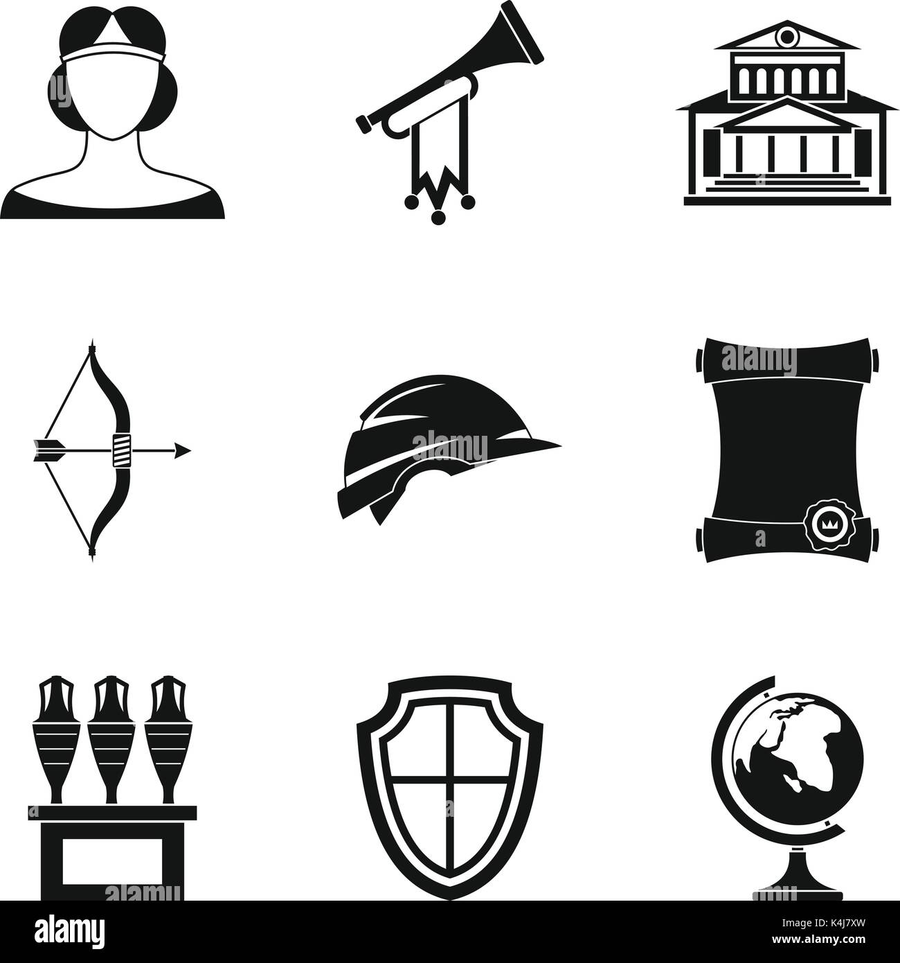Middle age icons set, simple style Stock Vector Image & Art - Alamy