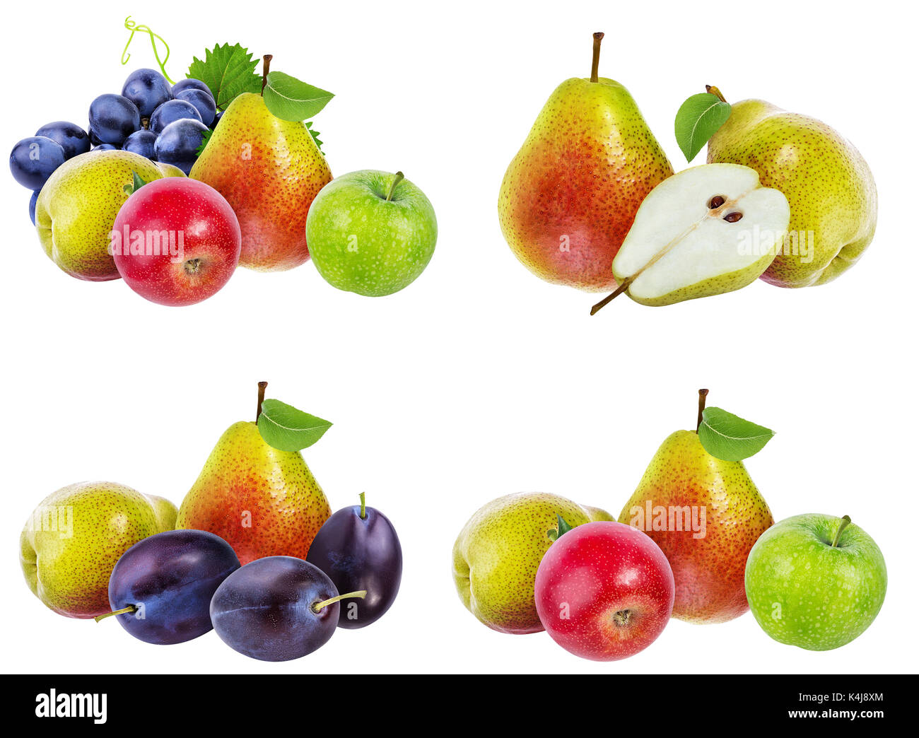 Collection of fruits isolated on white background Stock Photo - Alamy