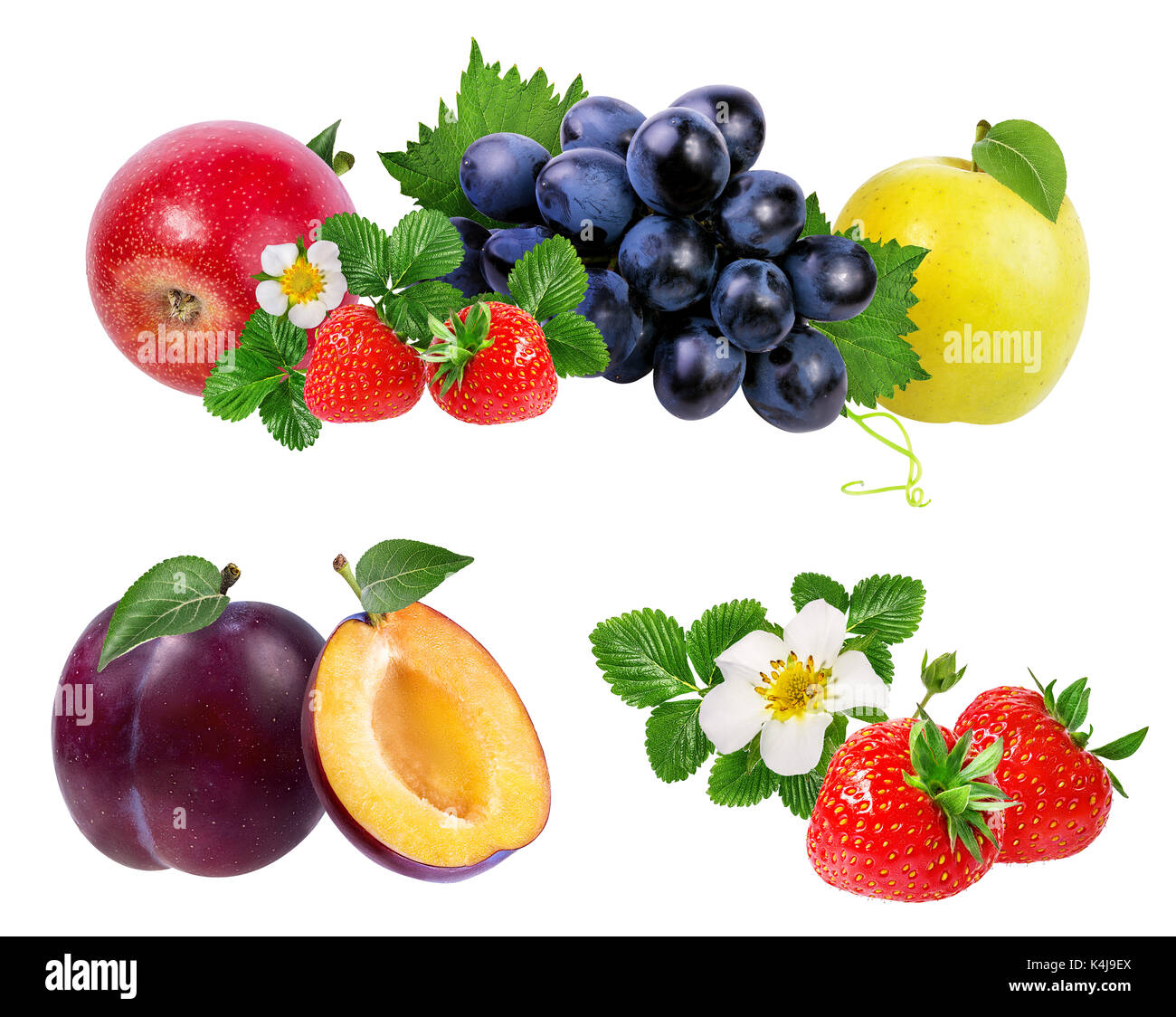 Collection of fruits isolated on white background Stock Photo - Alamy
