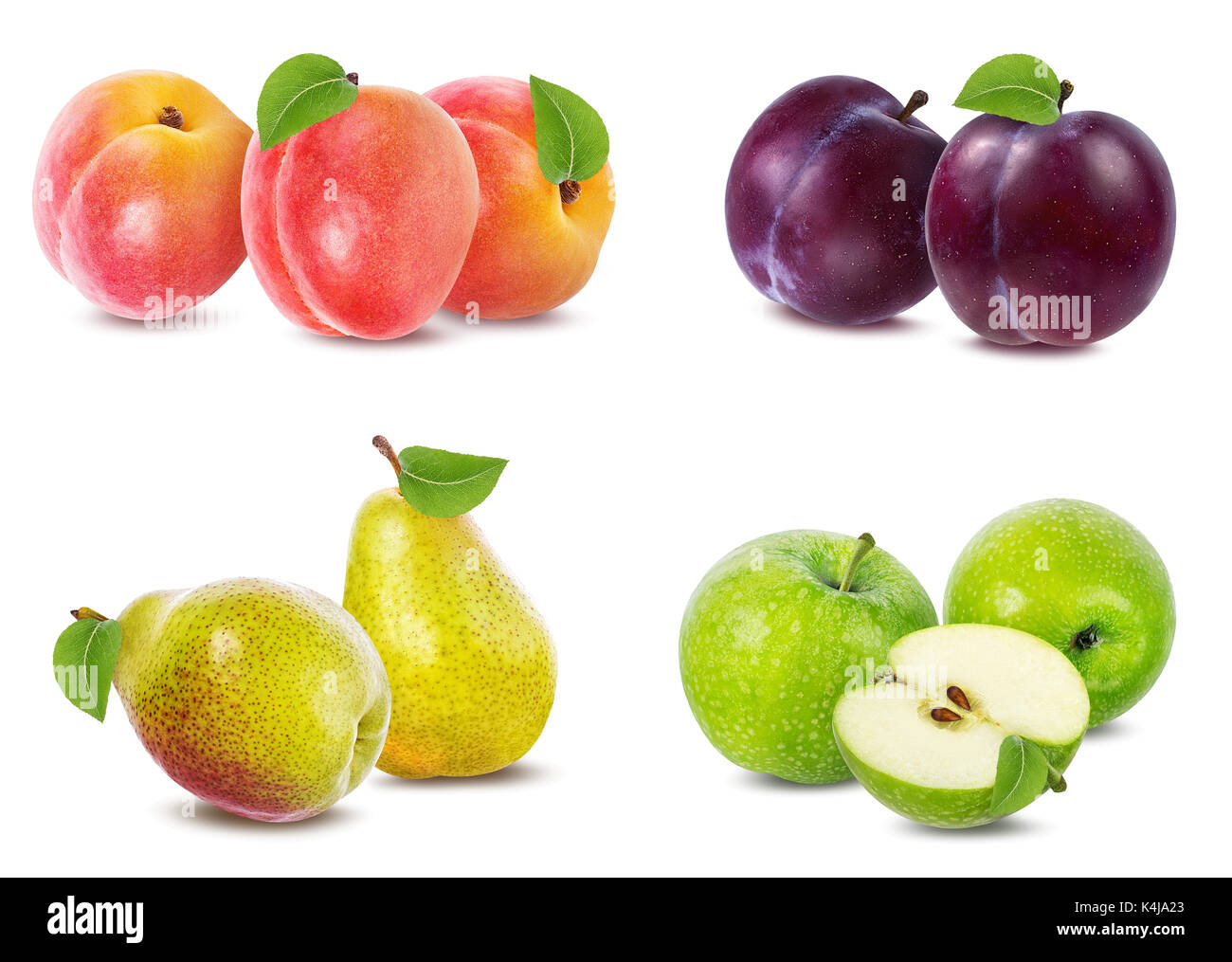 Collection of fruits isolated on white background Stock Photo - Alamy