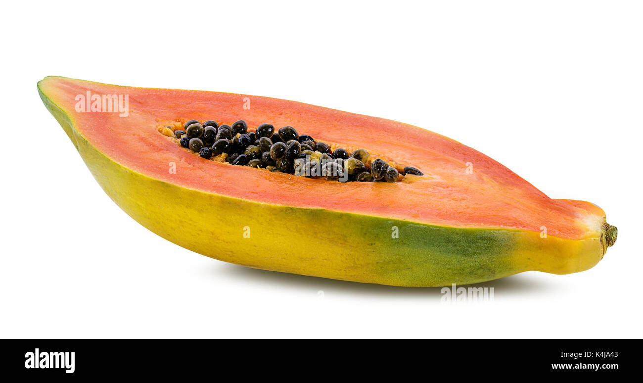 papaya isolated on a white background Stock Photo - Alamy