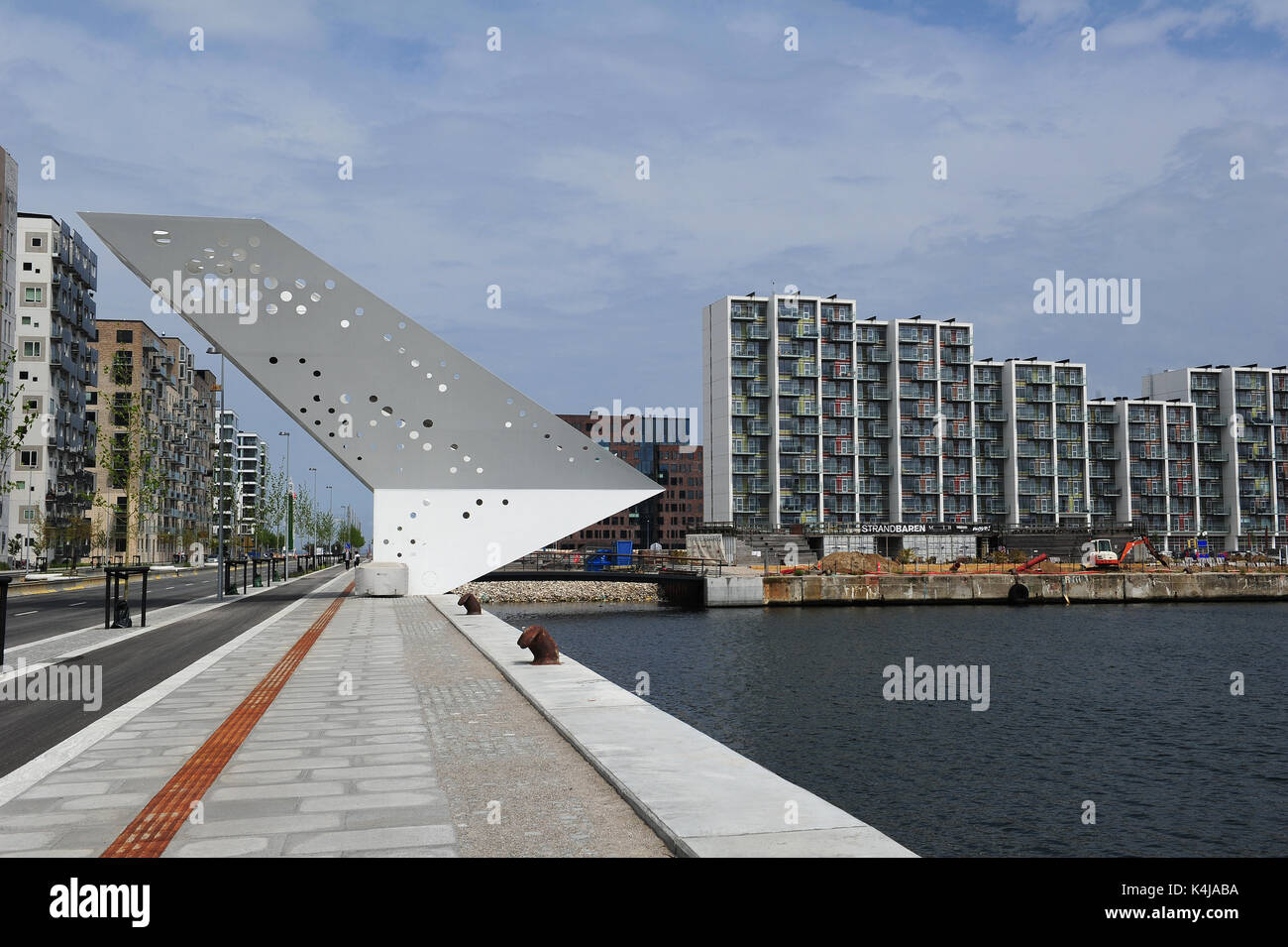The new observation tower on the water front in Aarhus, Denmark Stock ...