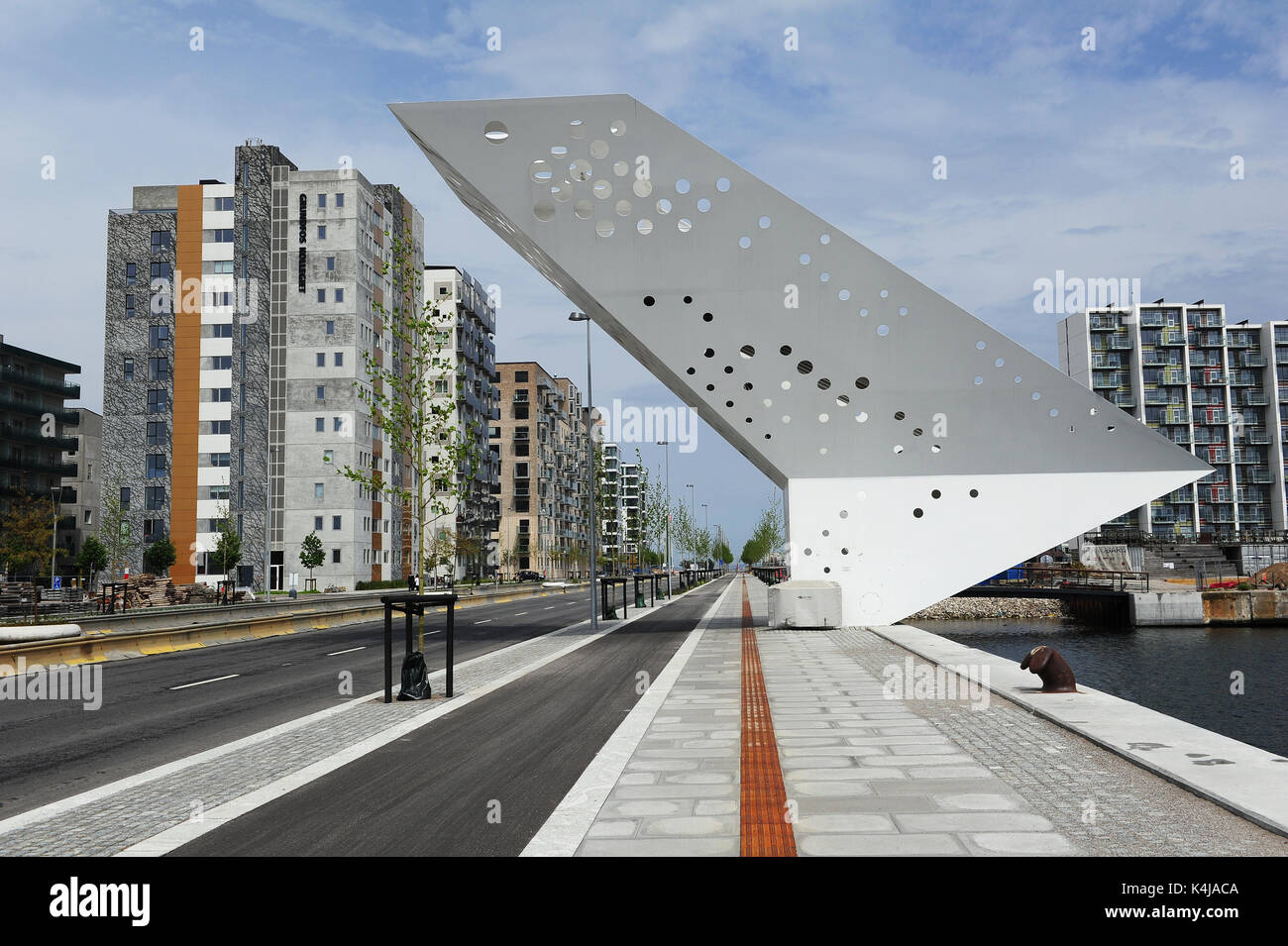 The new observation tower on the water front in Aarhus, Denmark Stock ...