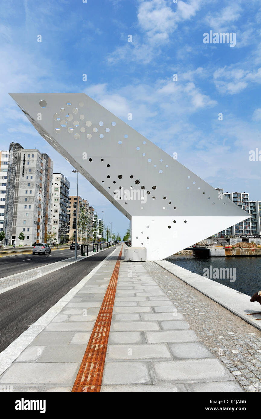 The new observation tower on the water front in Aarhus, Denmark Stock ...