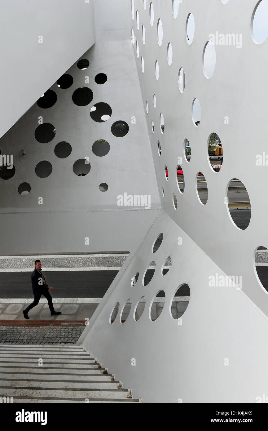 A detail of the new observation tower along the waterfront of Aarhus ...