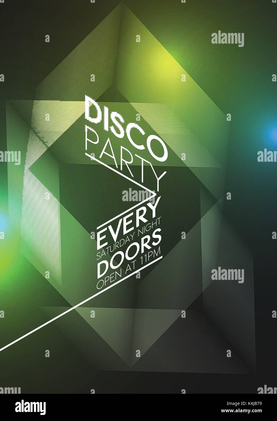 Abstract Party Poster Template - Vector Illustration Stock Vector Image ...